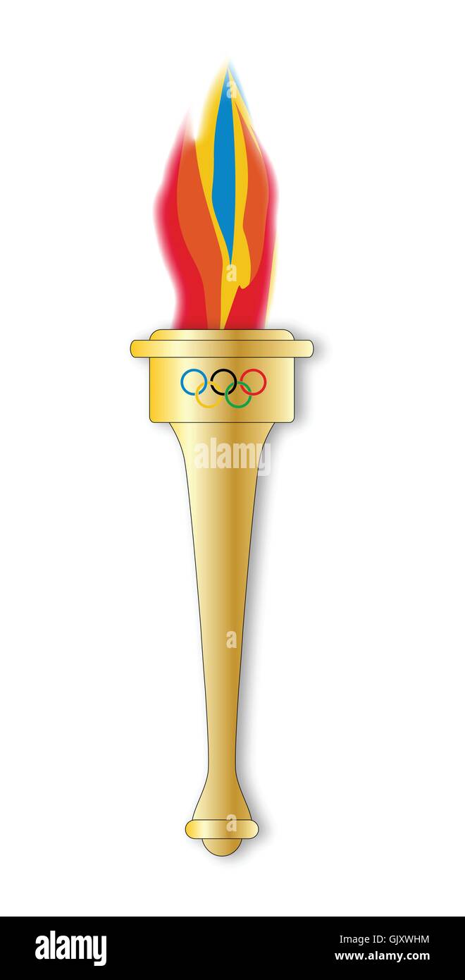 Olympic Torches Coloring Page