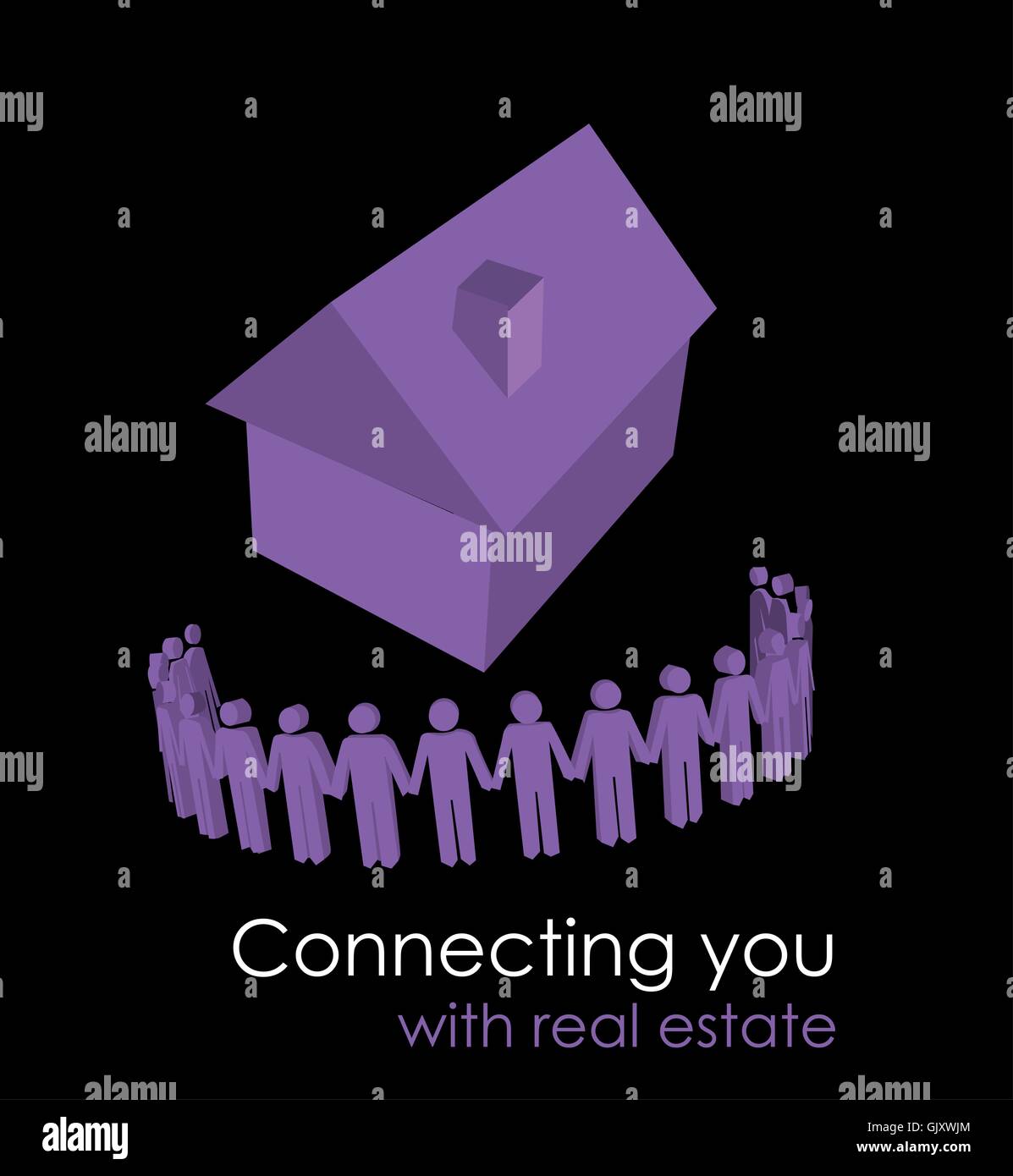 Connecting shapes Stock Vector Images - Alamy