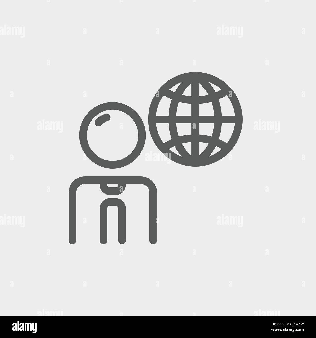 Strategy map line icon Stock Vector Images - Alamy