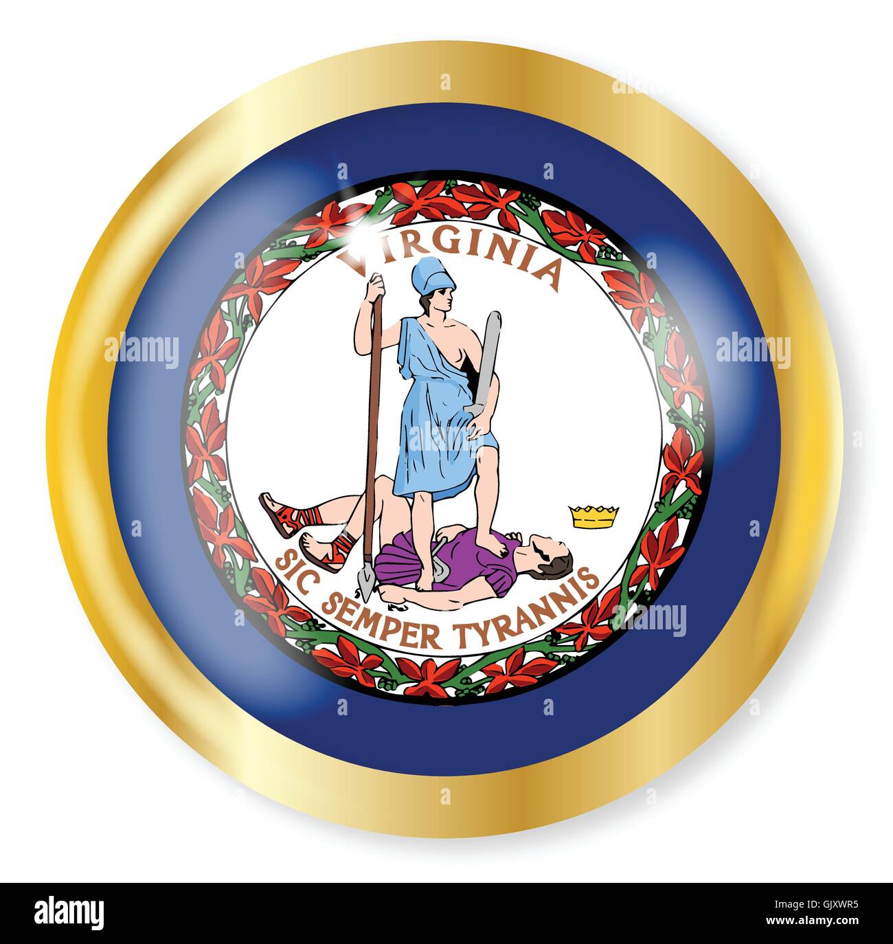 Flag usa emblem virginia Stock Vector Images - Alamy