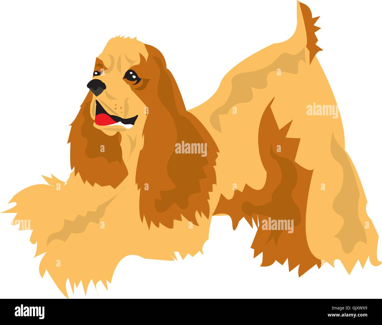 Cute cocker spaniel pet Stock Vector Images - Alamy