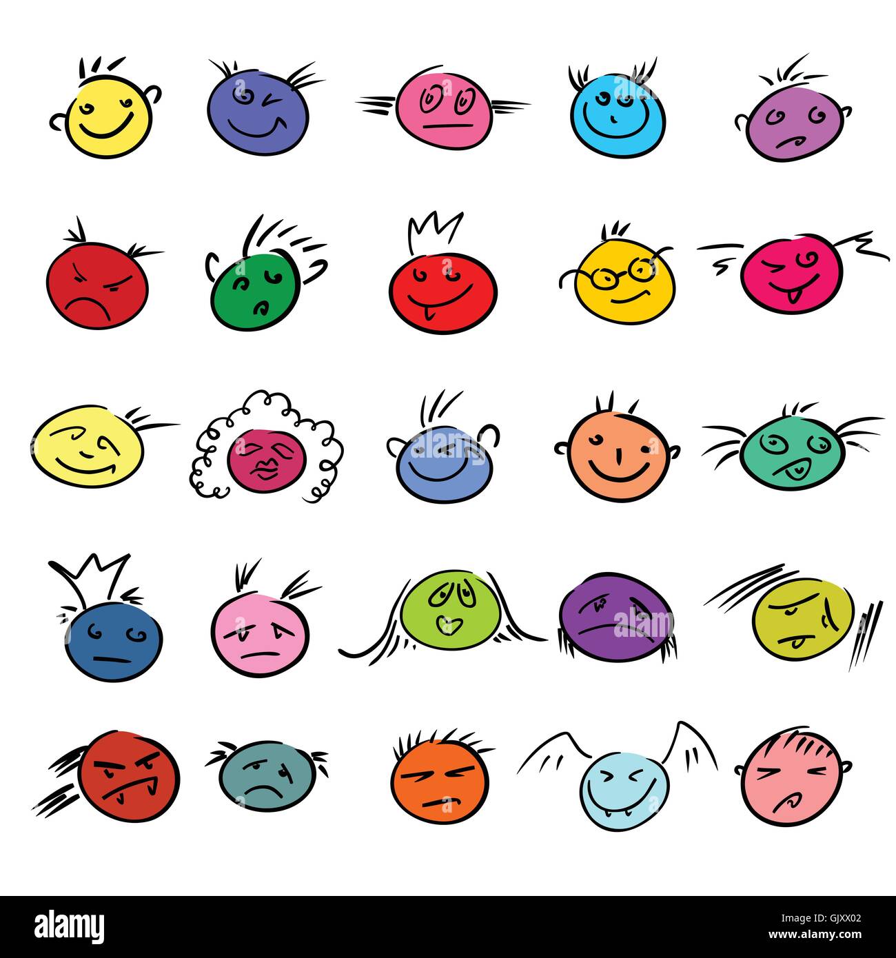 Human face emoticon winking expression Stock Vector Images - Alamy