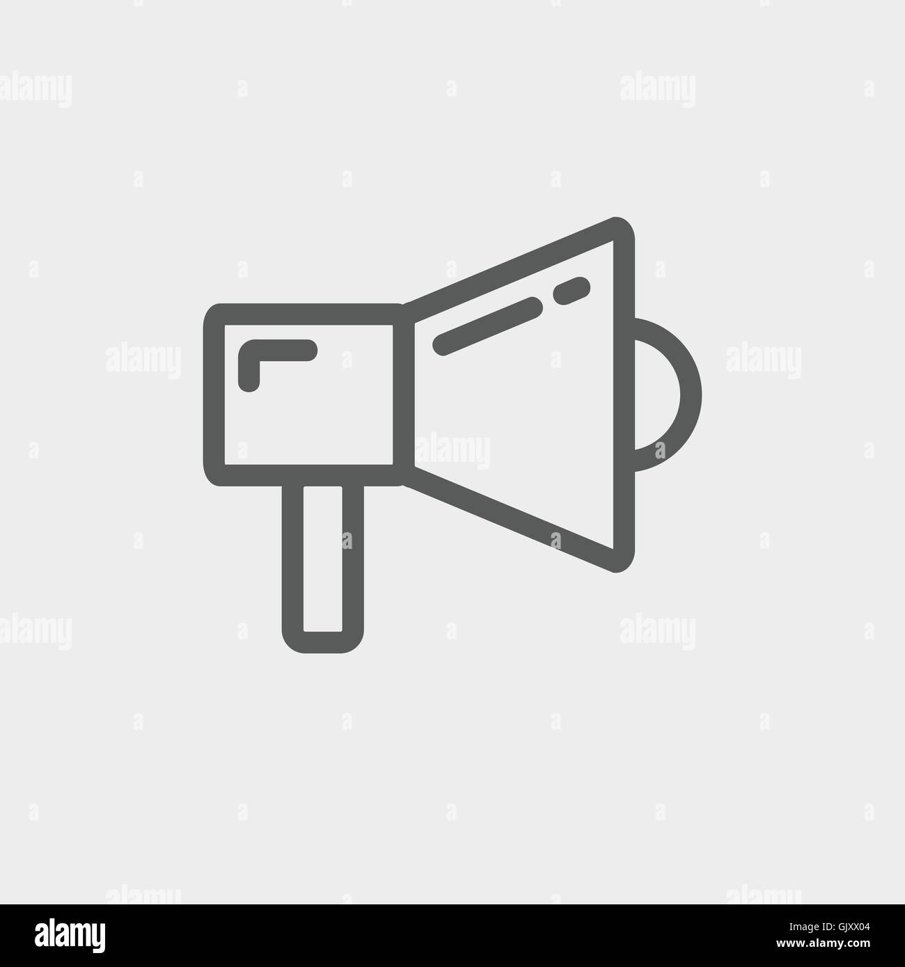Megaphone alert line icon Black and White Stock Photos & Images - Alamy