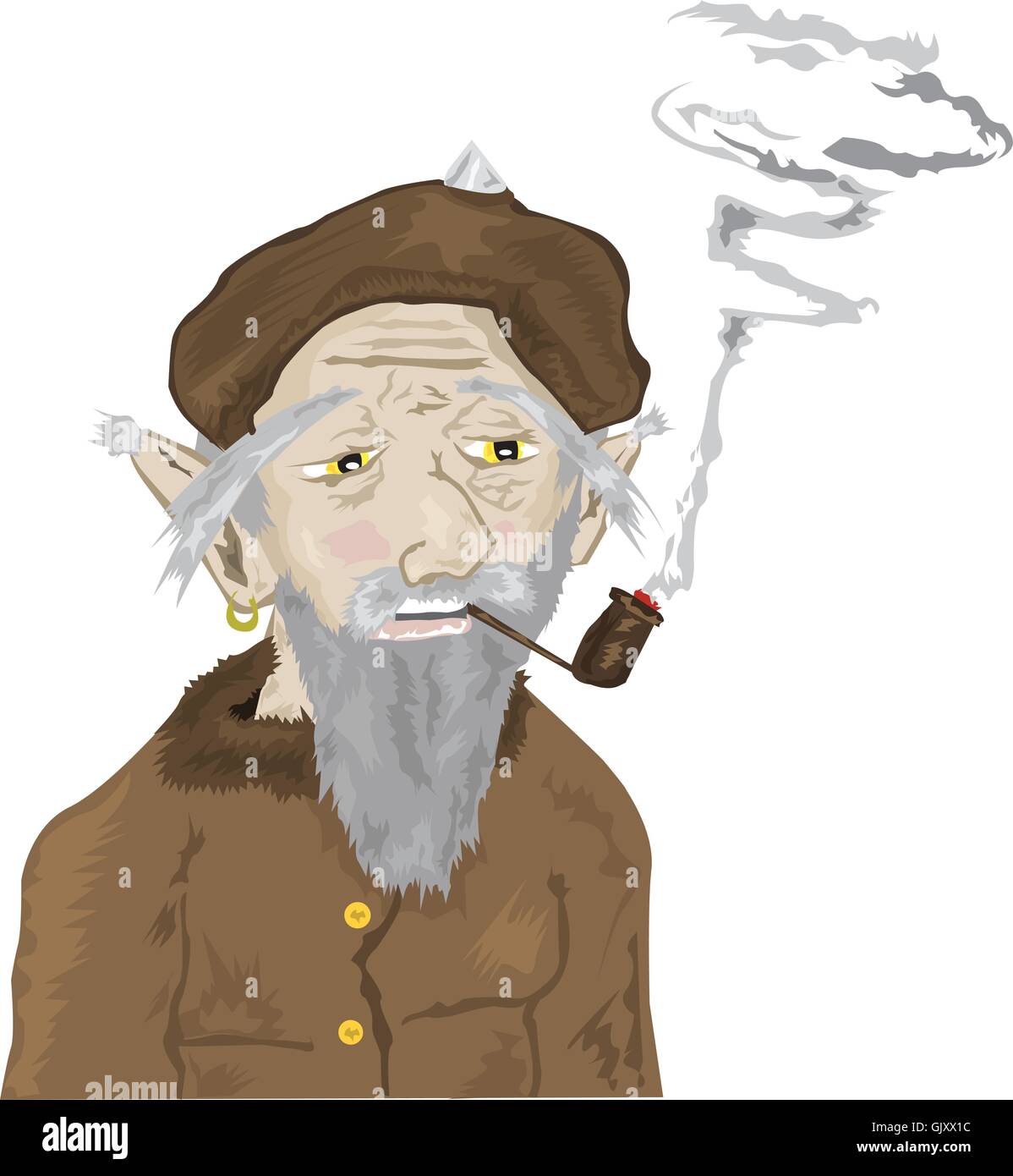 Grey haired man Stock Vector Images - Alamy