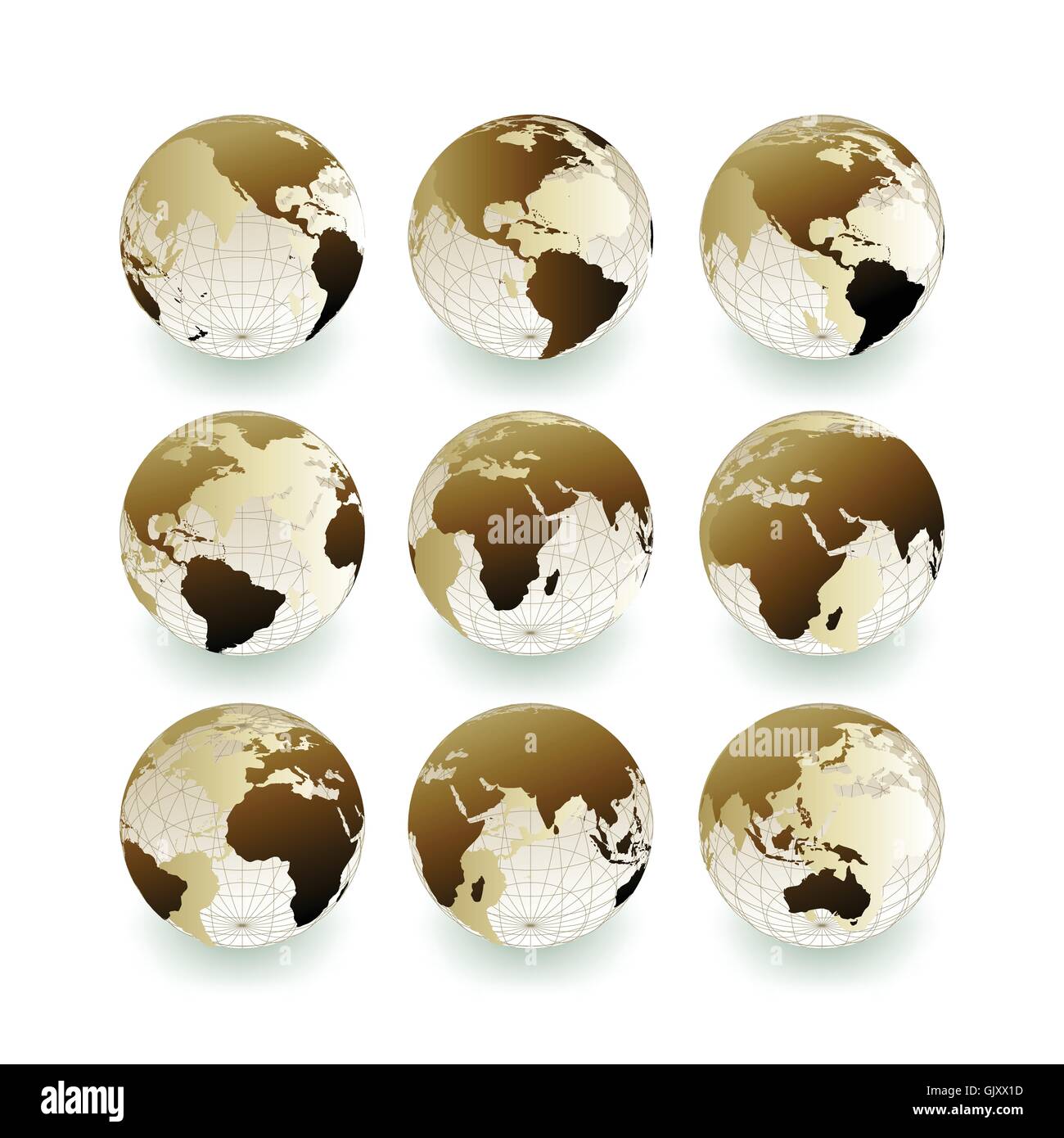 World map flat physical Stock Vector Images - Alamy