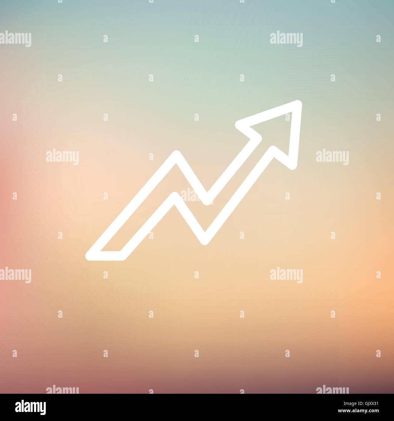 Glowing up arrow icon Stock Vector Images - Alamy