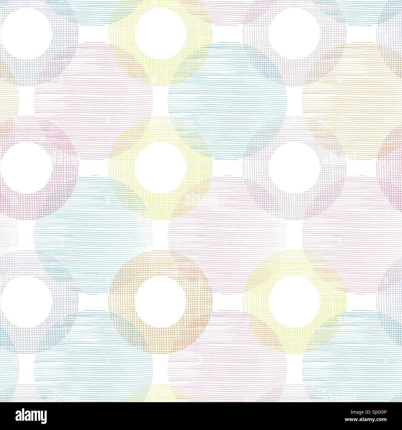 Colorful textile circles seamless patter background border Stock Vector ...