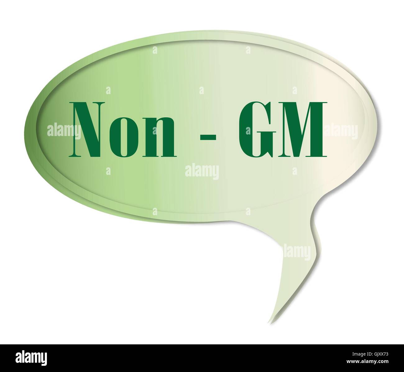Non GM Speech Bubble Stock Vector Image & Art - Alamy