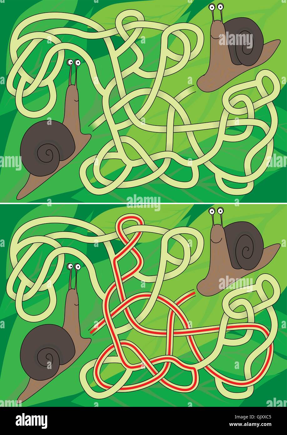 Snail maze hi-res stock photography and images - Alamy