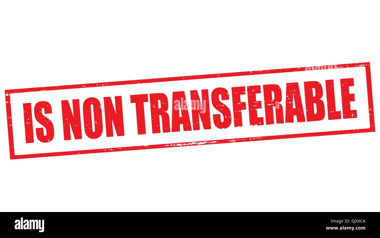 Is non transferable Stock Vector Image & Art - Alamy
