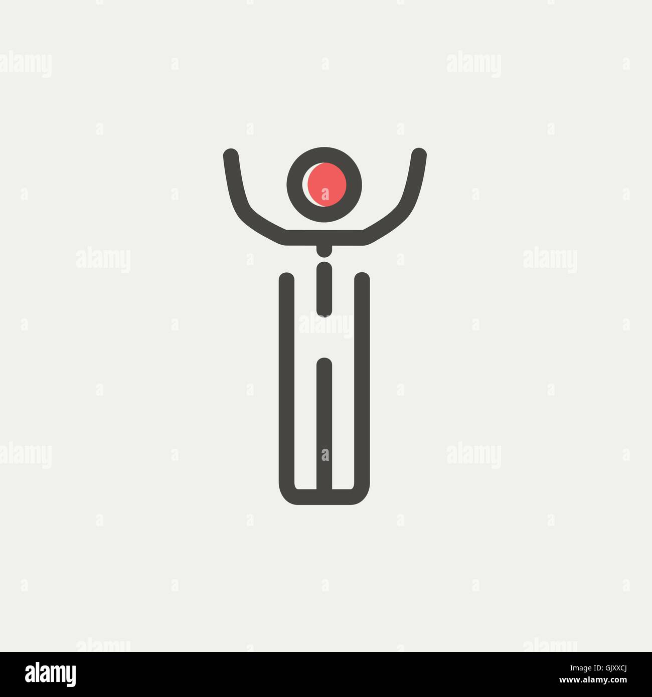 Winner man thin line icon Stock Vector Image & Art - Alamy