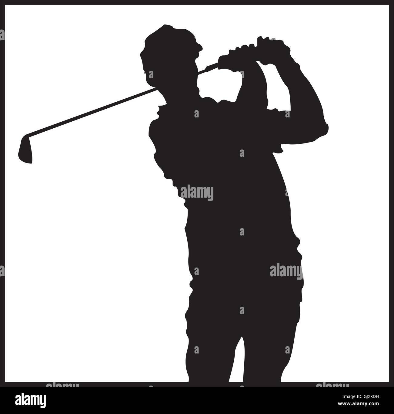 Golfer teeing off Stock Vector Images - Alamy