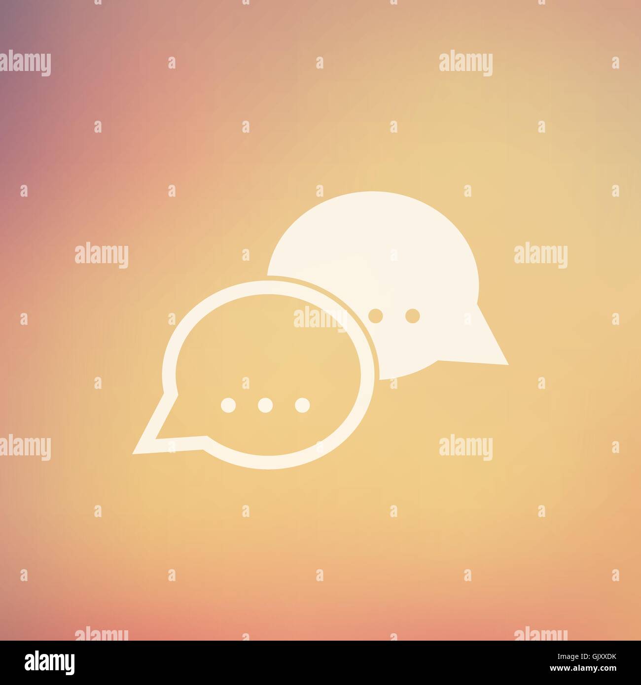 Two speech bubbles in flat style icon Stock Vector Image & Art - Alamy