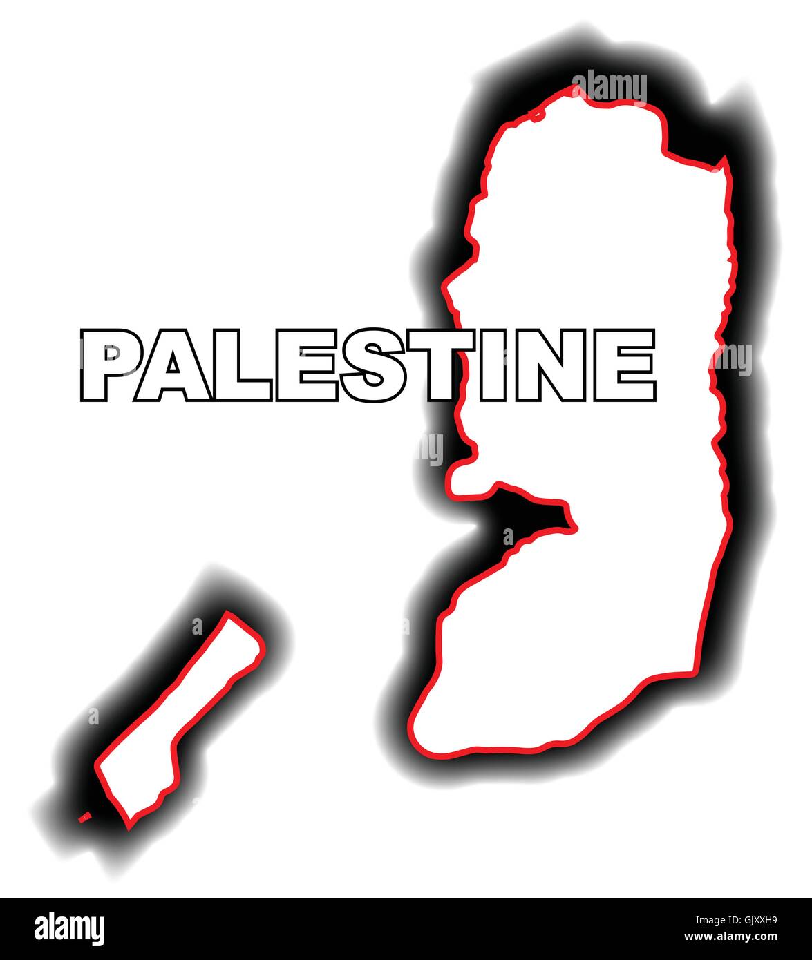 Palestine map drawing hi-res stock photography and images - Alamy