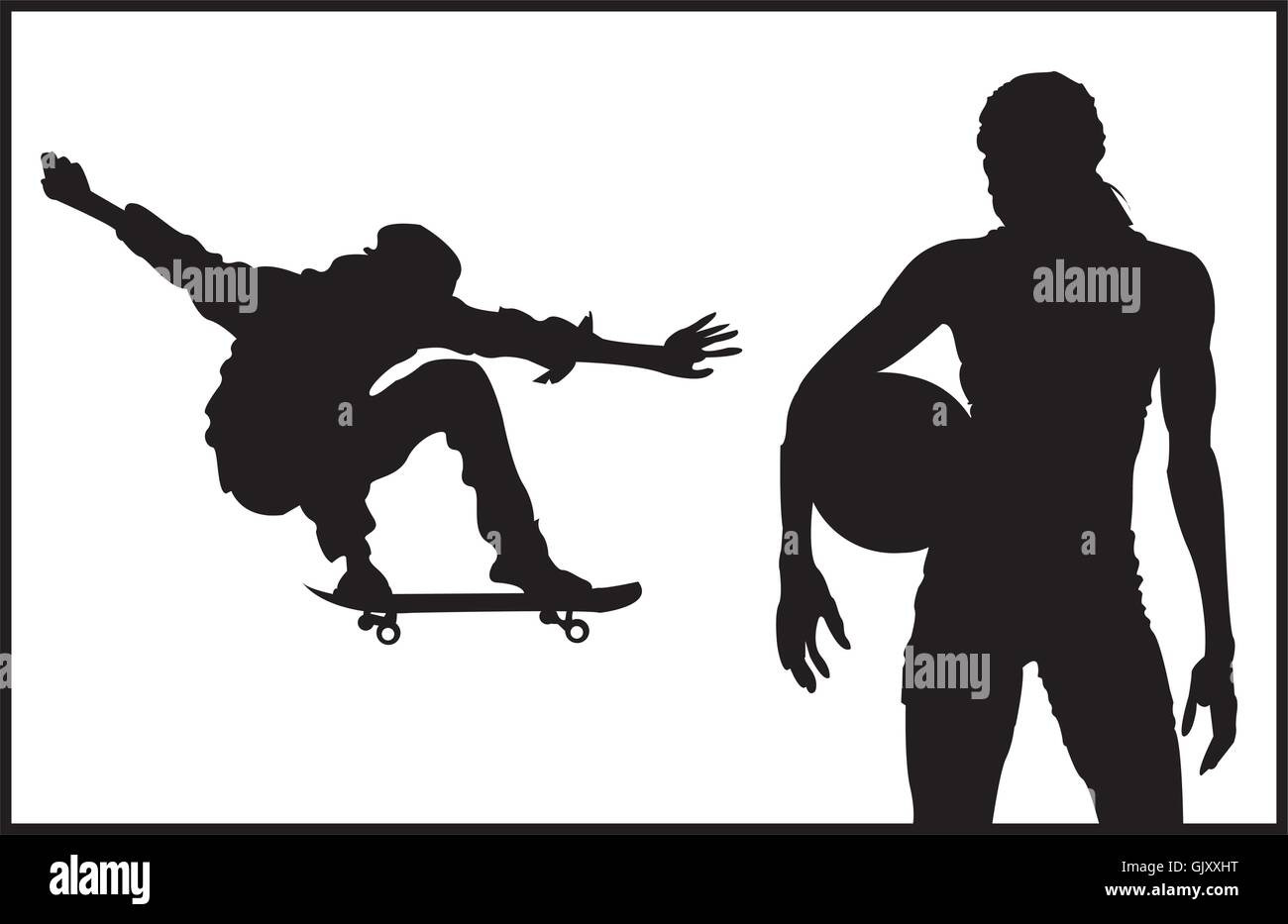 Male sports figure Stock Vector Images - Alamy