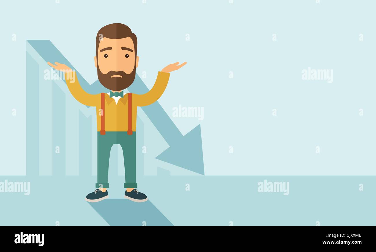 Depression character down failure Stock Vector Images - Alamy