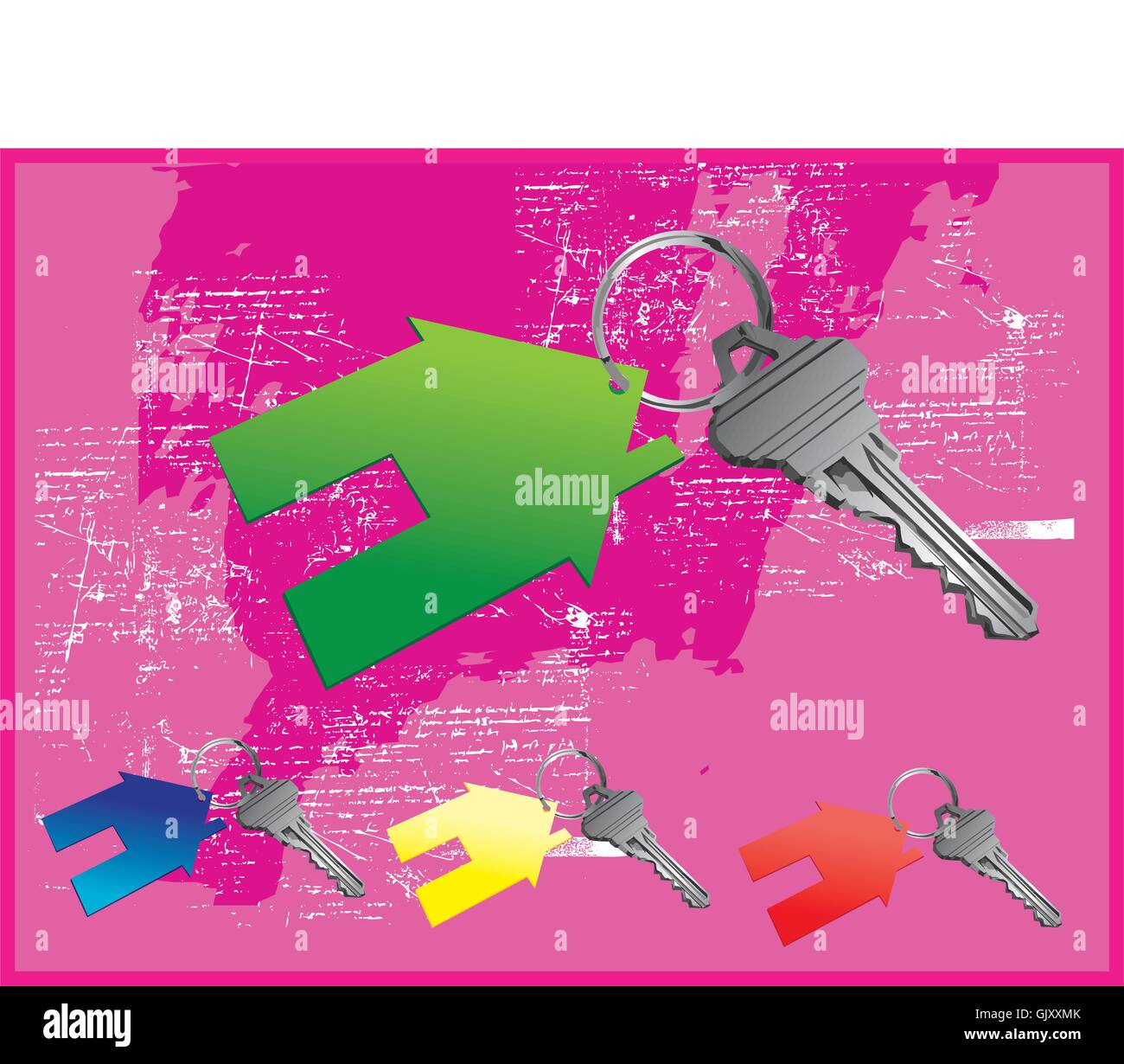 House Keys Electric Pink Stock Vector Image & Art - Alamy