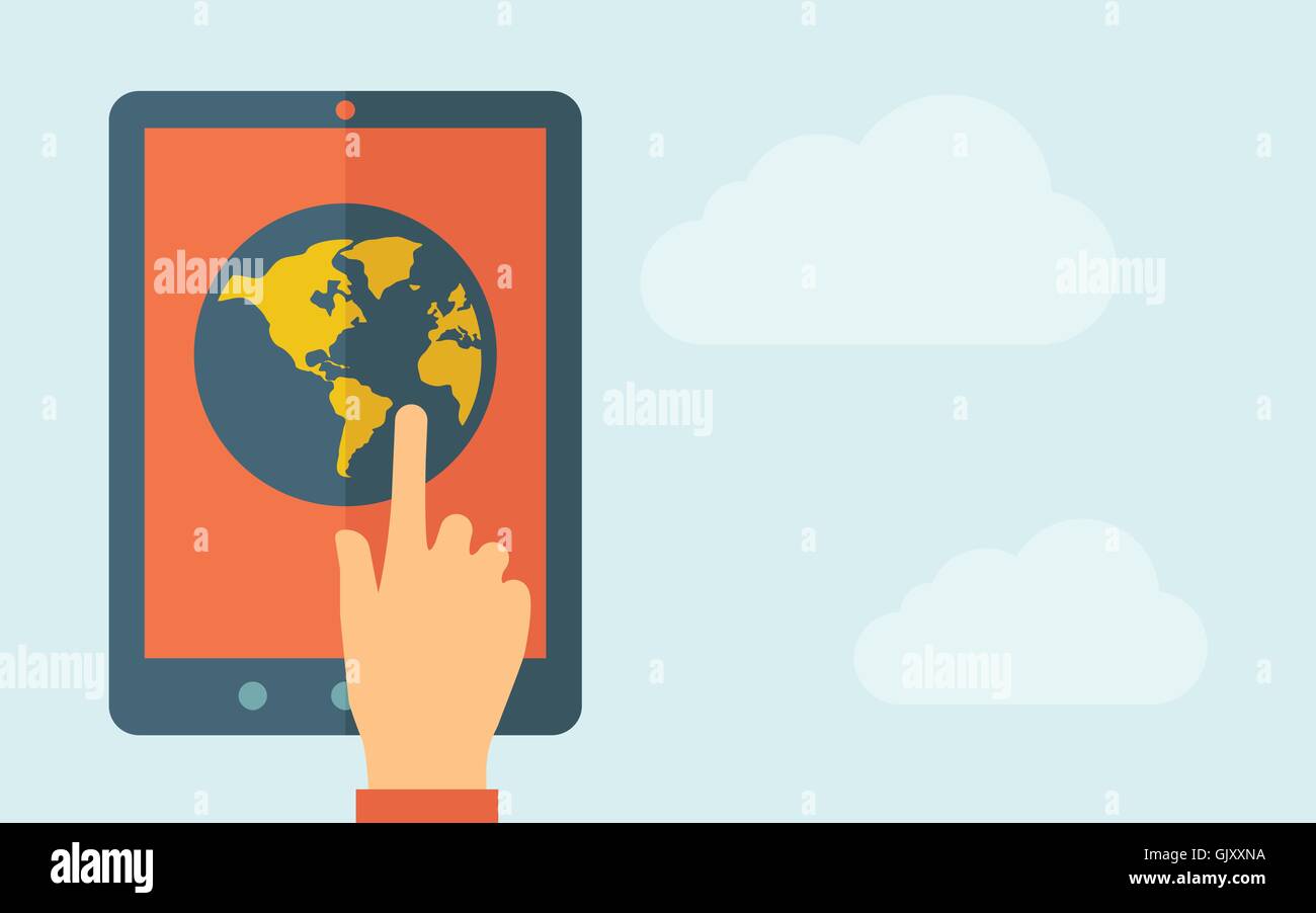 Tablet map Stock Vector Images - Alamy