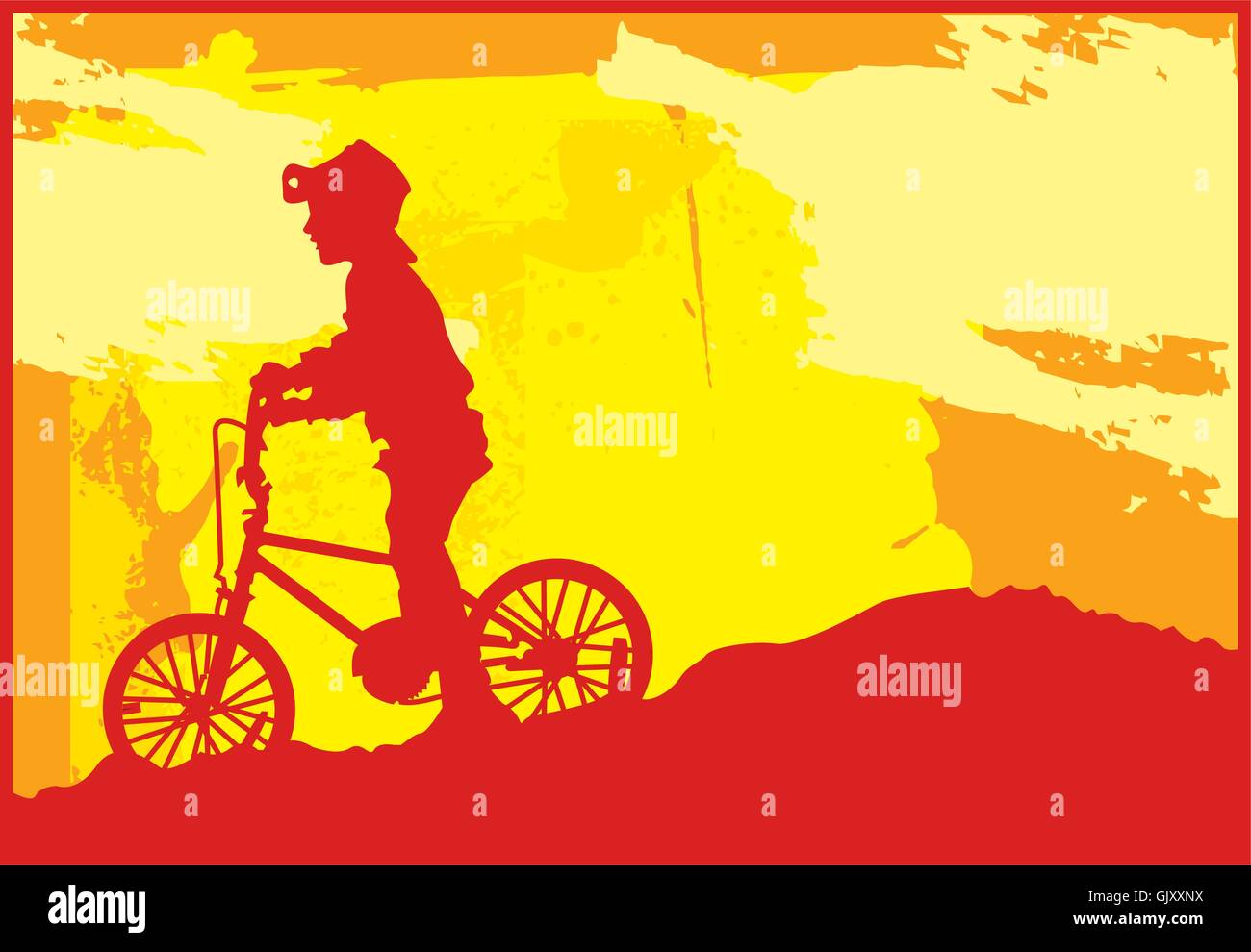 Cycle sunset Stock Vector Images - Alamy