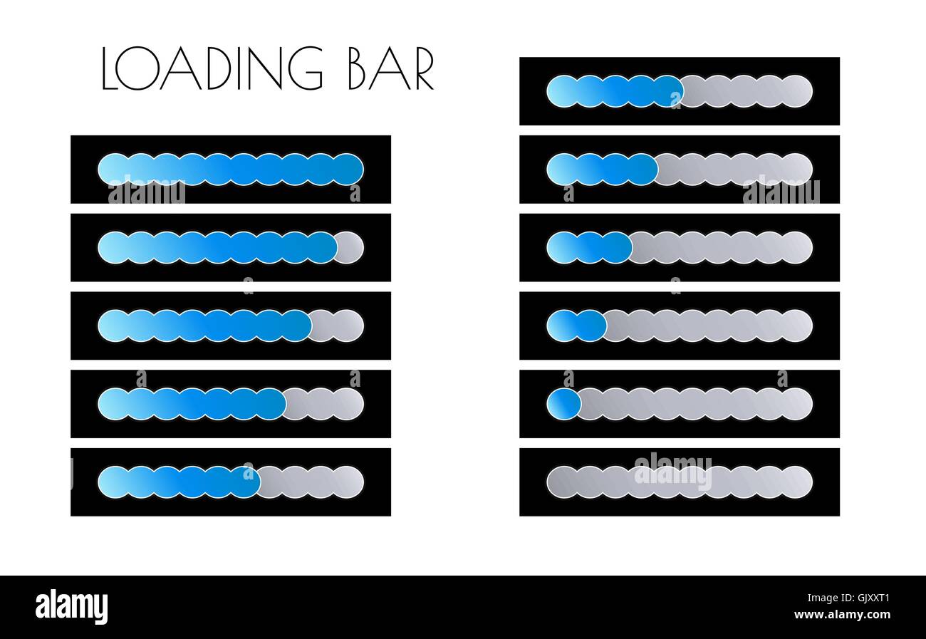 blue loading bars Stock Vector Image & Art - Alamy