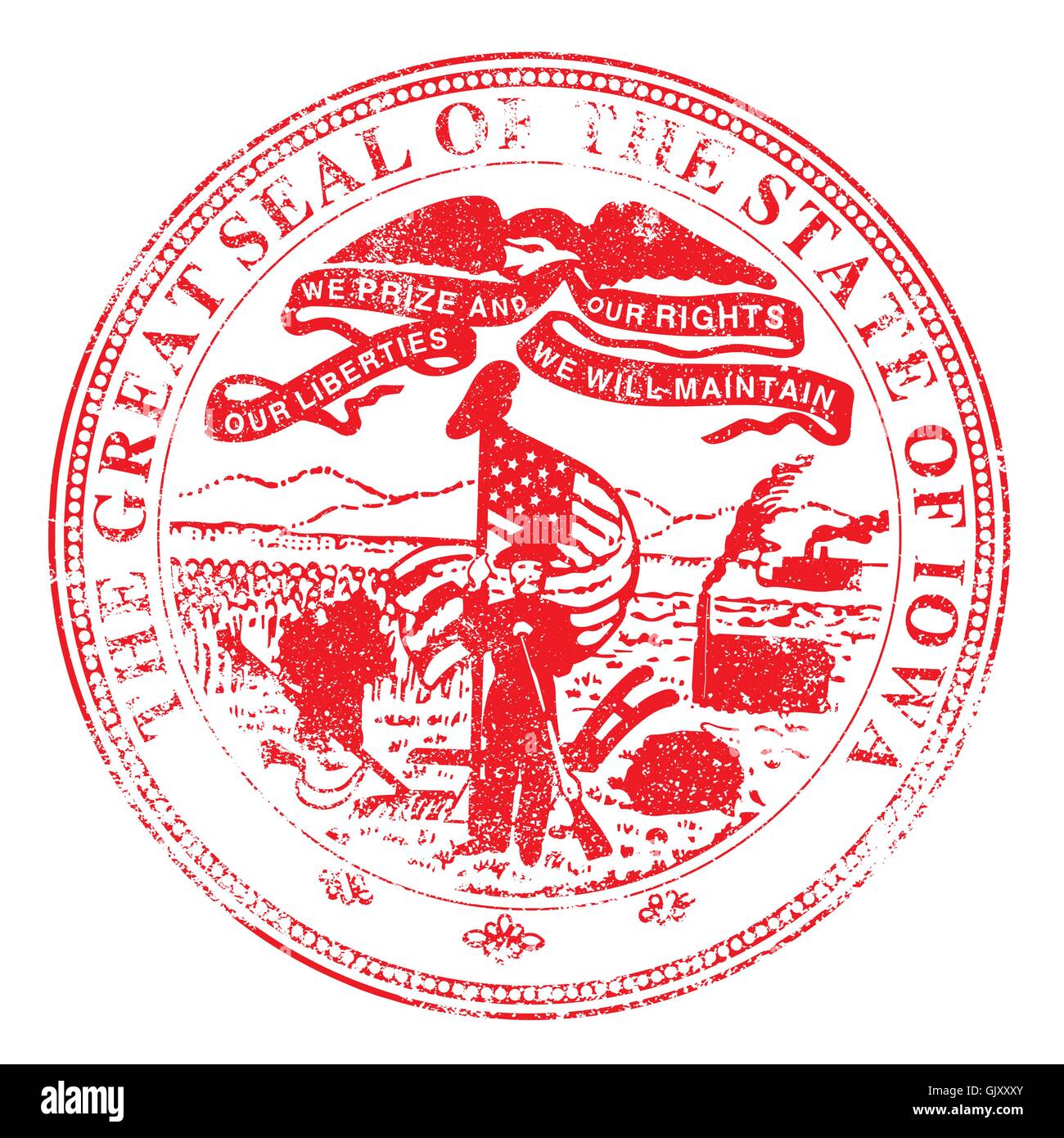 Iowa stamp hi-res stock photography and images - Alamy