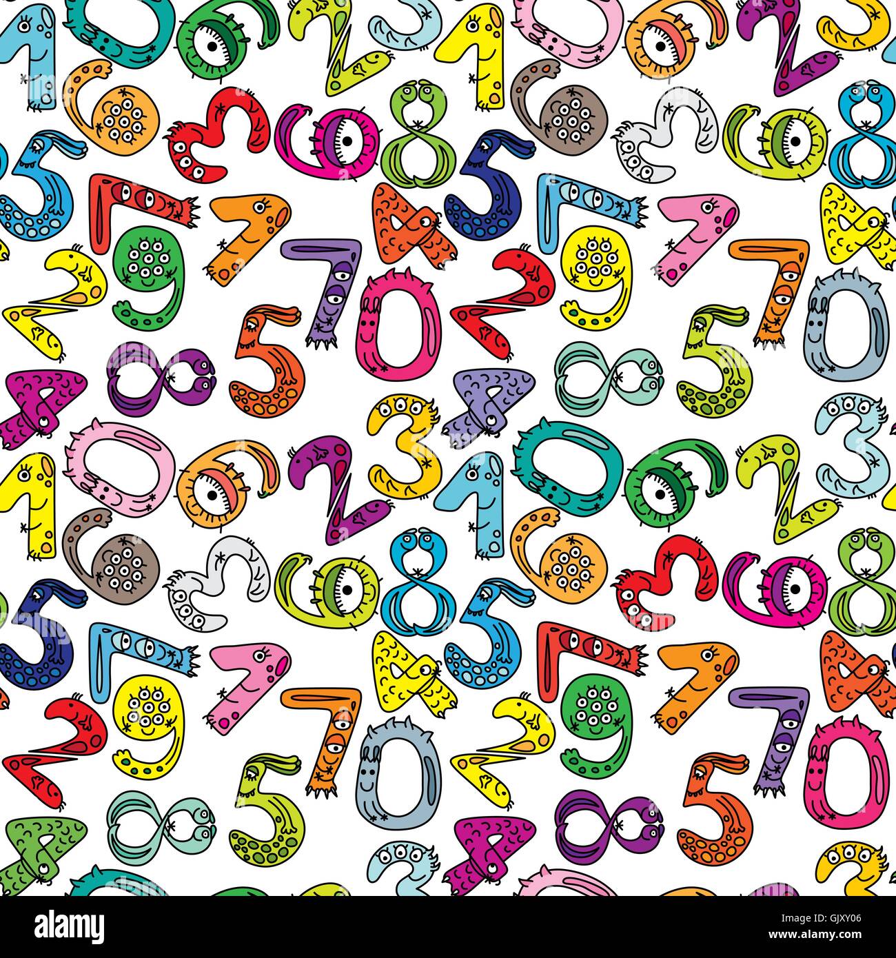 Smiling numbers Stock Vector Images - Alamy