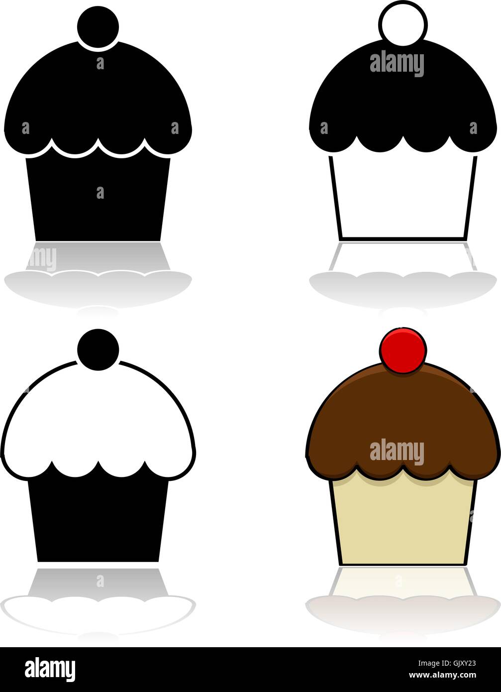 Small cupcakes Stock Vector Images - Alamy