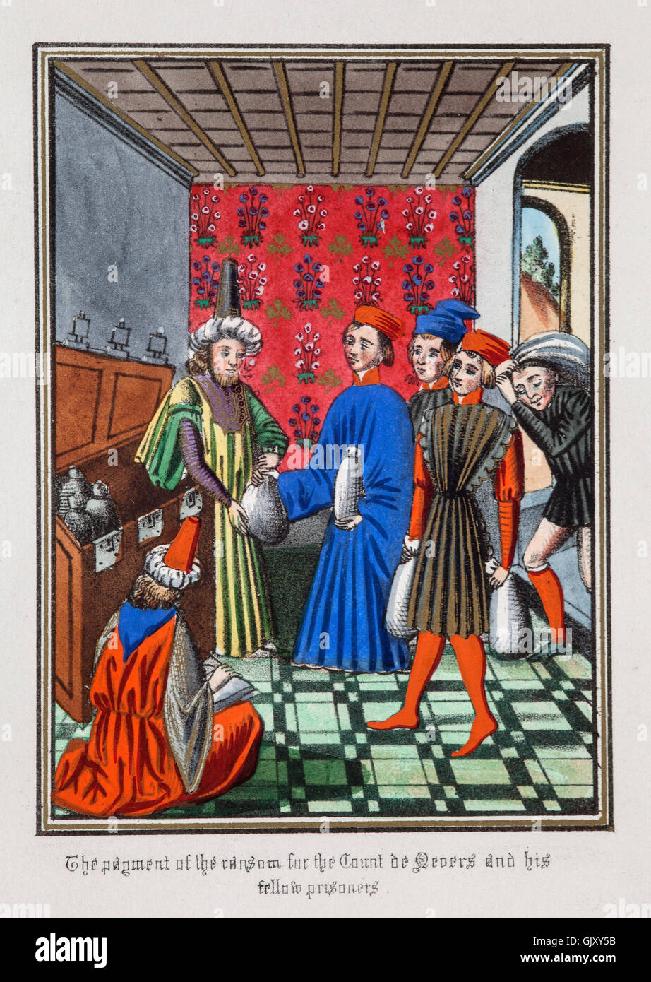 Sultan Bazejet receiving a ransom for the Count de Nevers and others ...