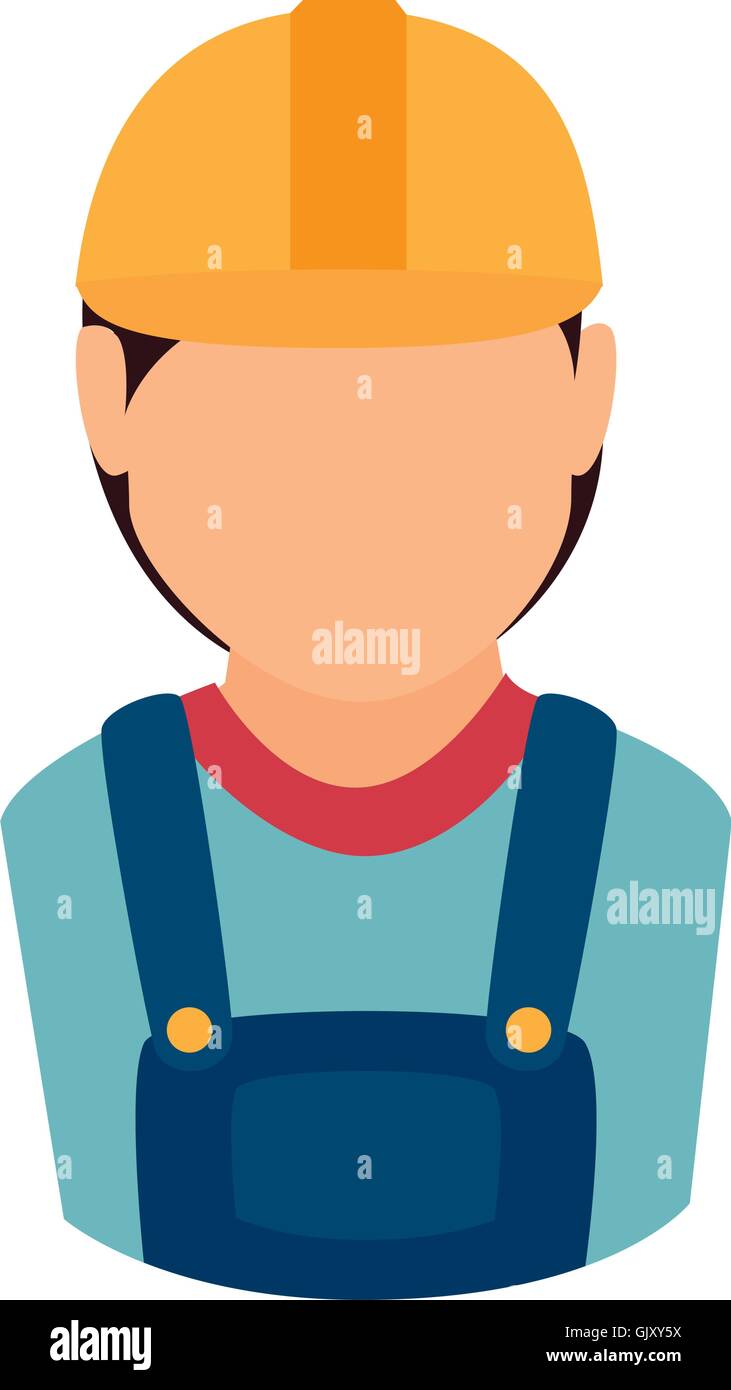 Builder man working outdoors Stock Vector Images - Alamy