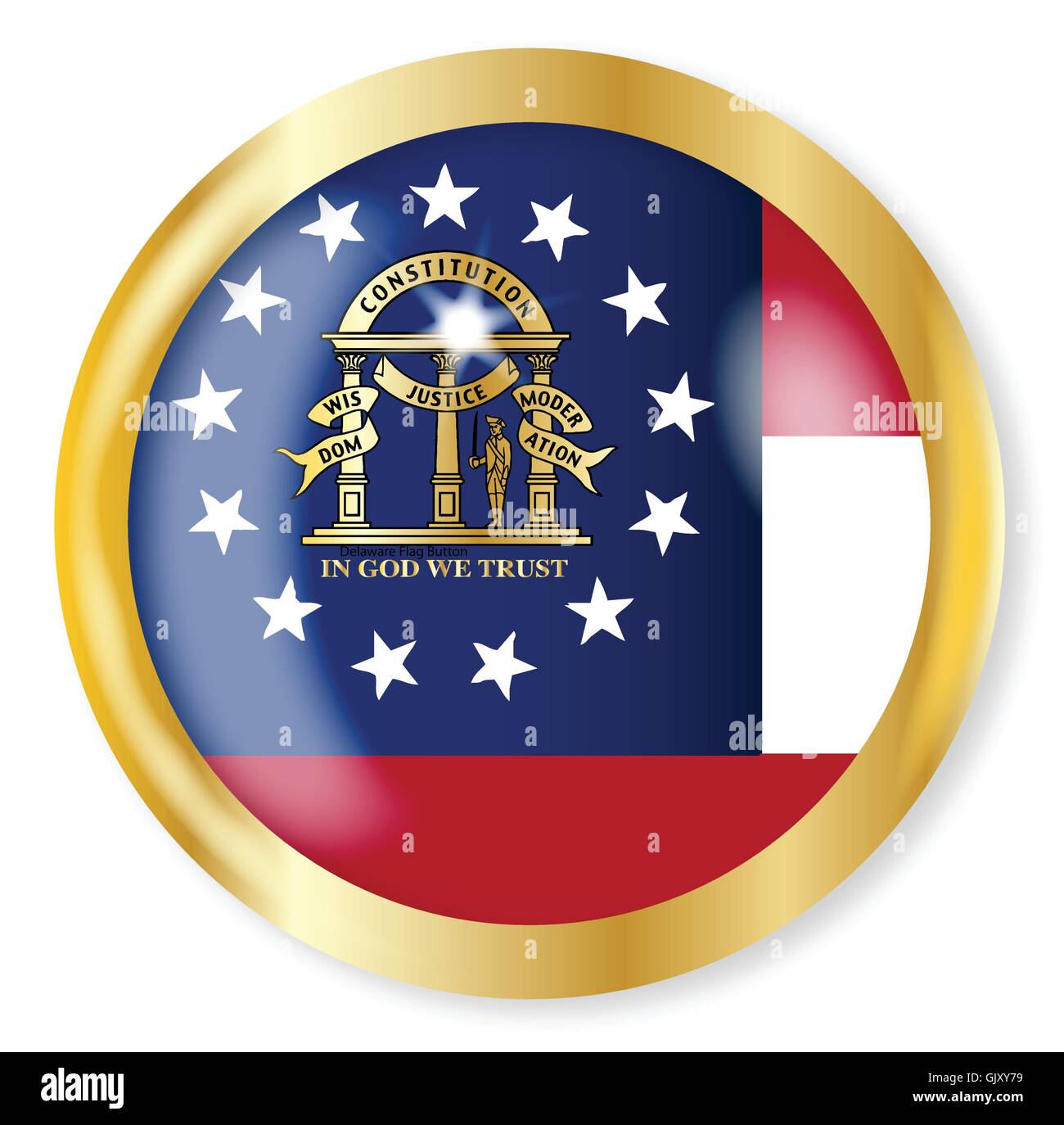 Georgia Flag Button Stock Vector Image & Art - Alamy