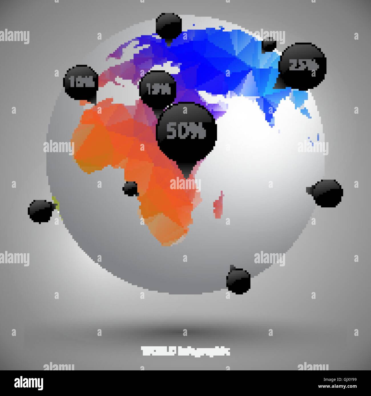 earth globe infographic Stock Vector Image & Art - Alamy
