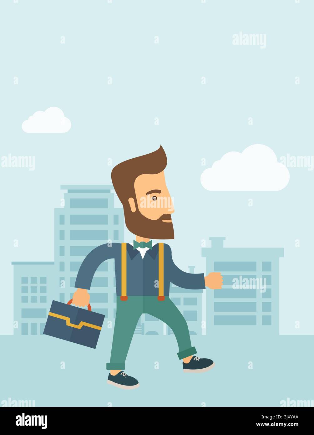 Young caucasian male walking Stock Vector Images - Alamy