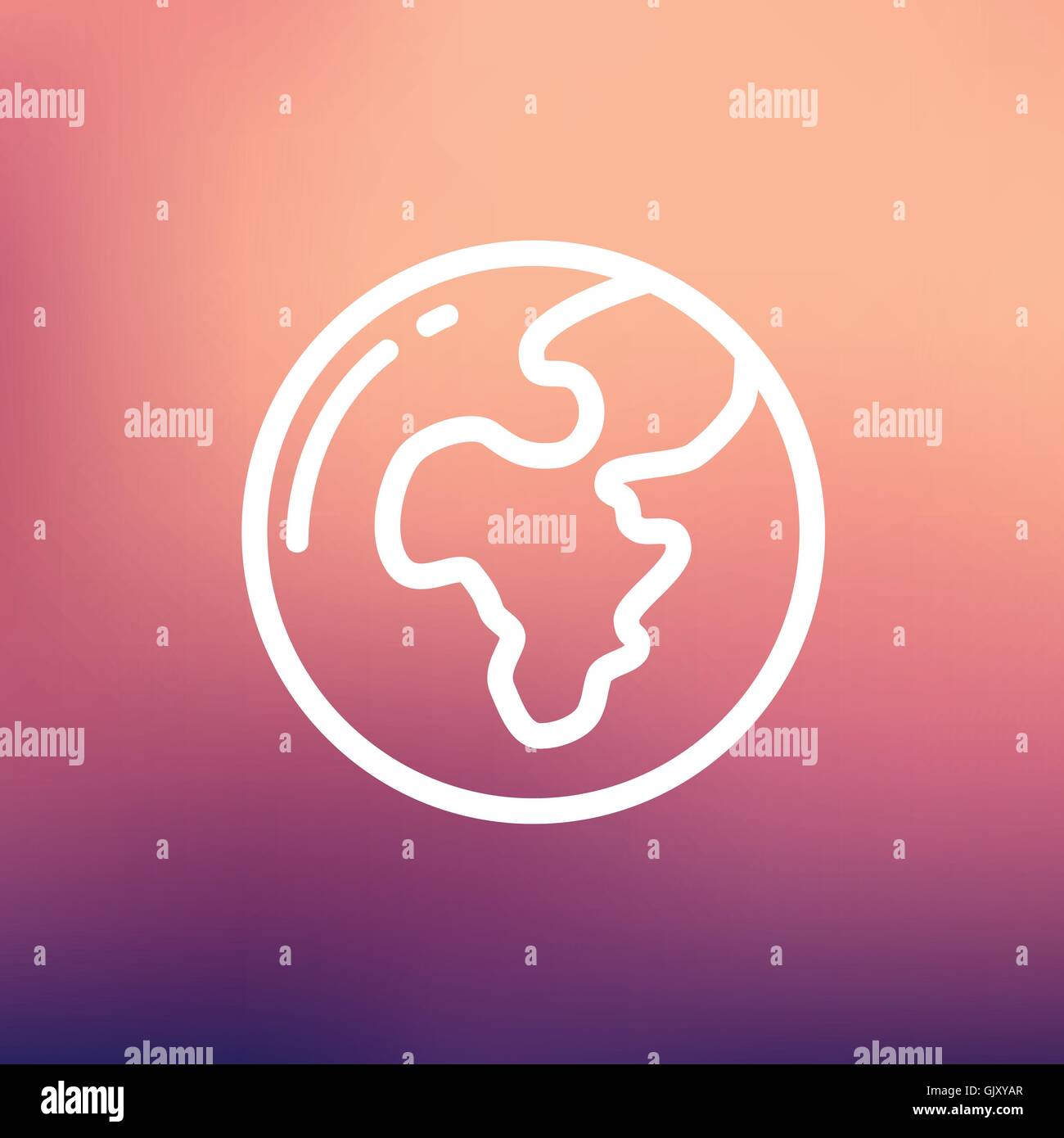 Globe thin line icon Stock Vector Image & Art - Alamy