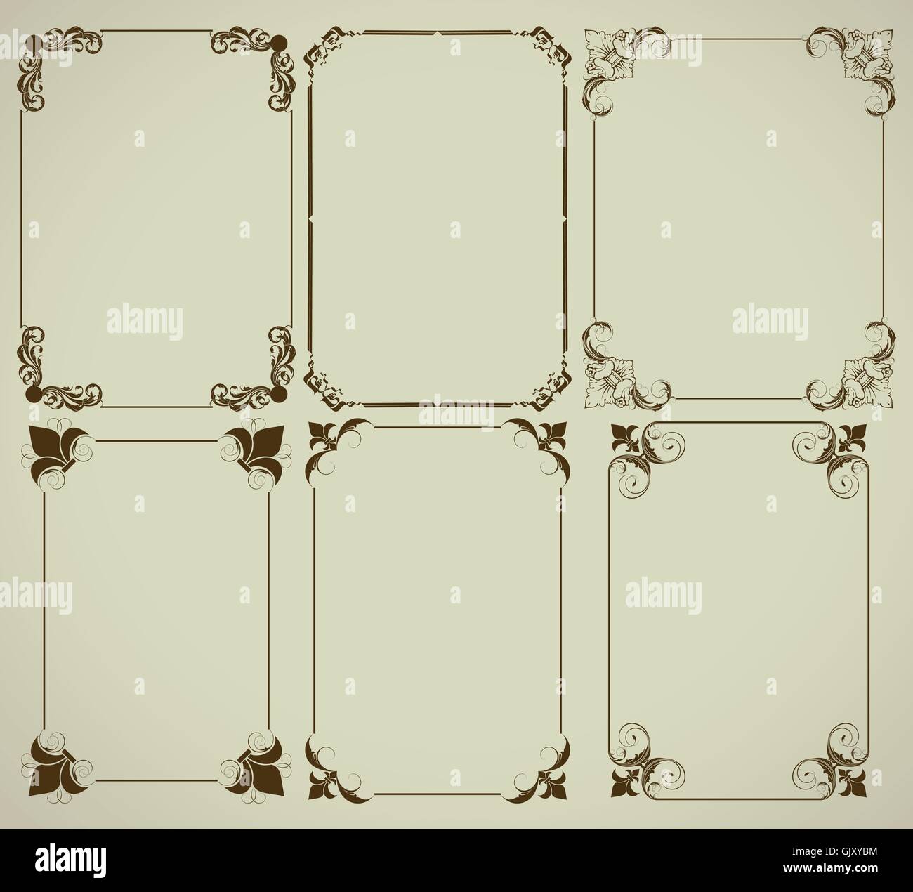 set of simple decorative frames Stock Vector Image & Art - Alamy