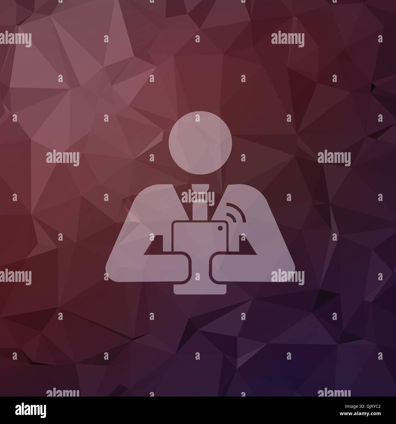 White man using tablet Stock Vector Images - Alamy