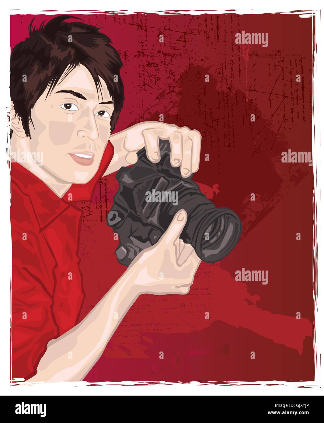 Self portrait digital photograph Stock Vector Images - Alamy