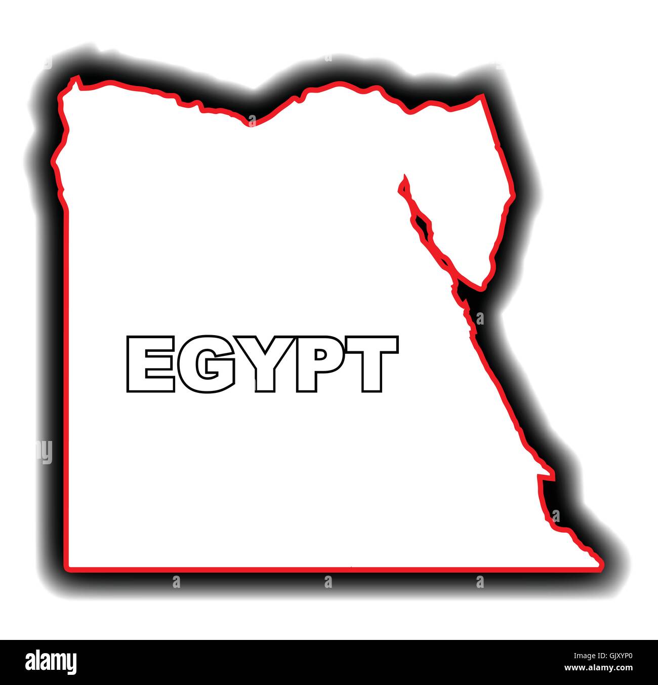 Outline Map of Egypt Stock Vector Image & Art - Alamy