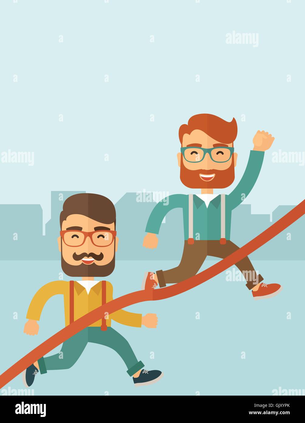 Two men running Stock Vector Image & Art - Alamy