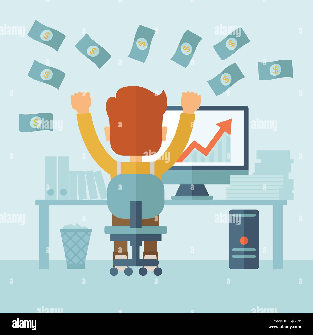 Desk business hands Stock Vector Images - Alamy