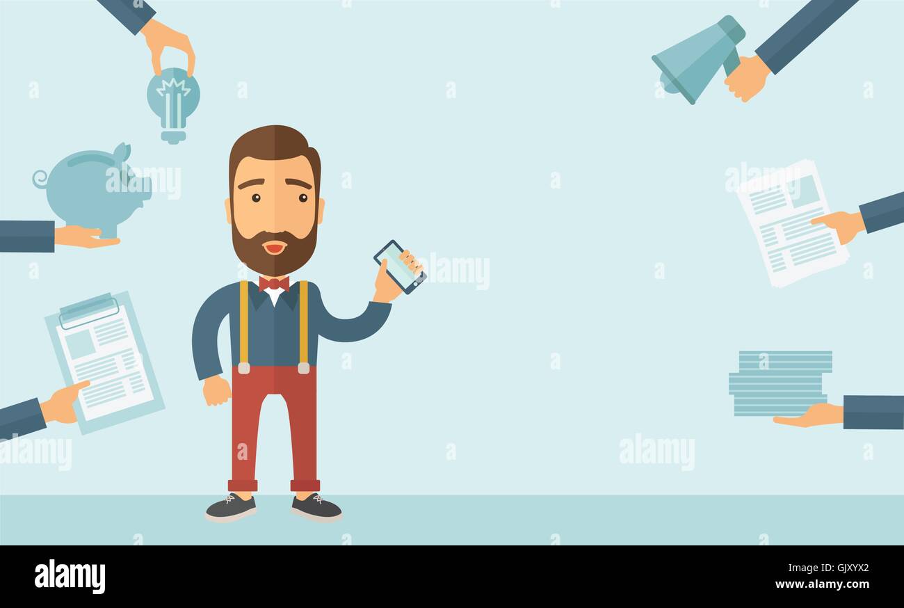 Busy workplace Stock Vector Images - Alamy