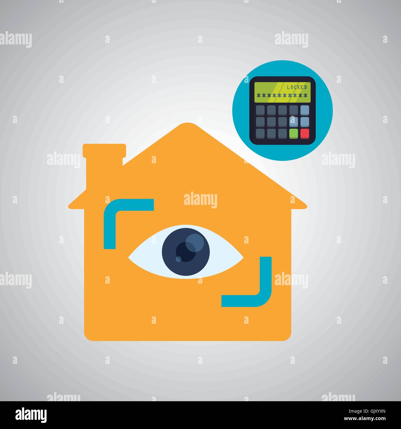 Smart house design. home icon. White background Stock Vector Image ...