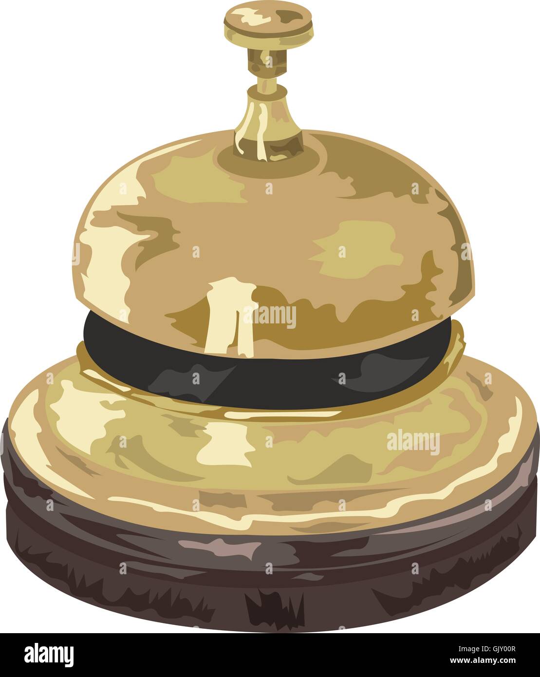 Hotel bell ring isolated Stock Vector Images - Alamy