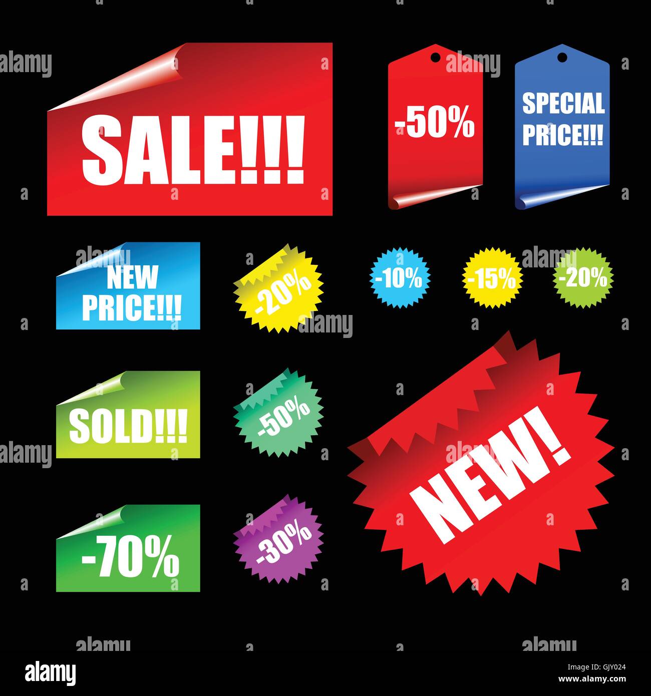Christmas sale tags poster Stock Vector Images - Alamy