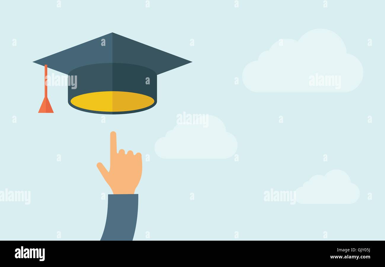 Graduation celebration cap red Stock Vector Images - Alamy