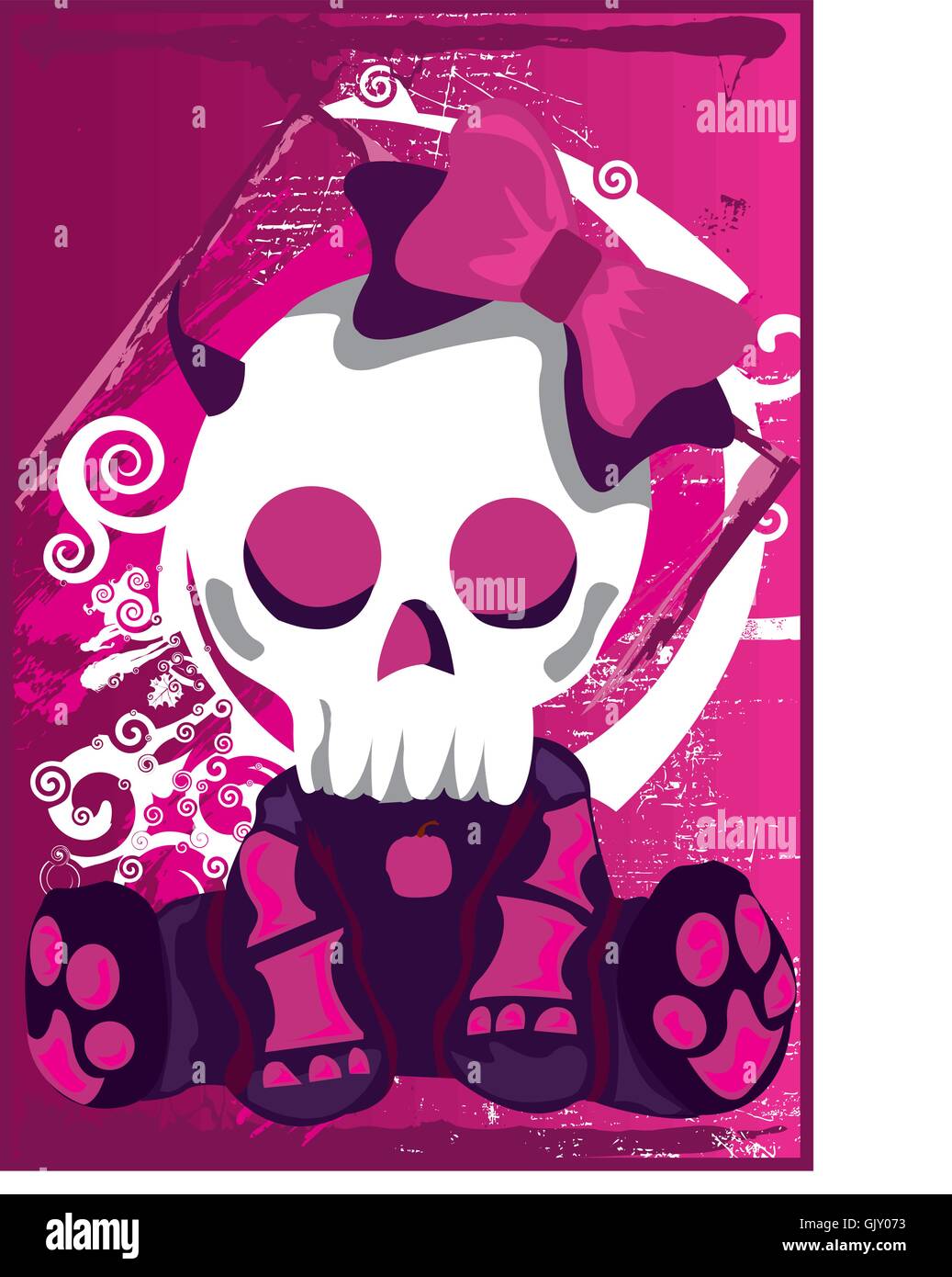 Cute Skull Halloween Collection Stock Vector Image & Art - Alamy