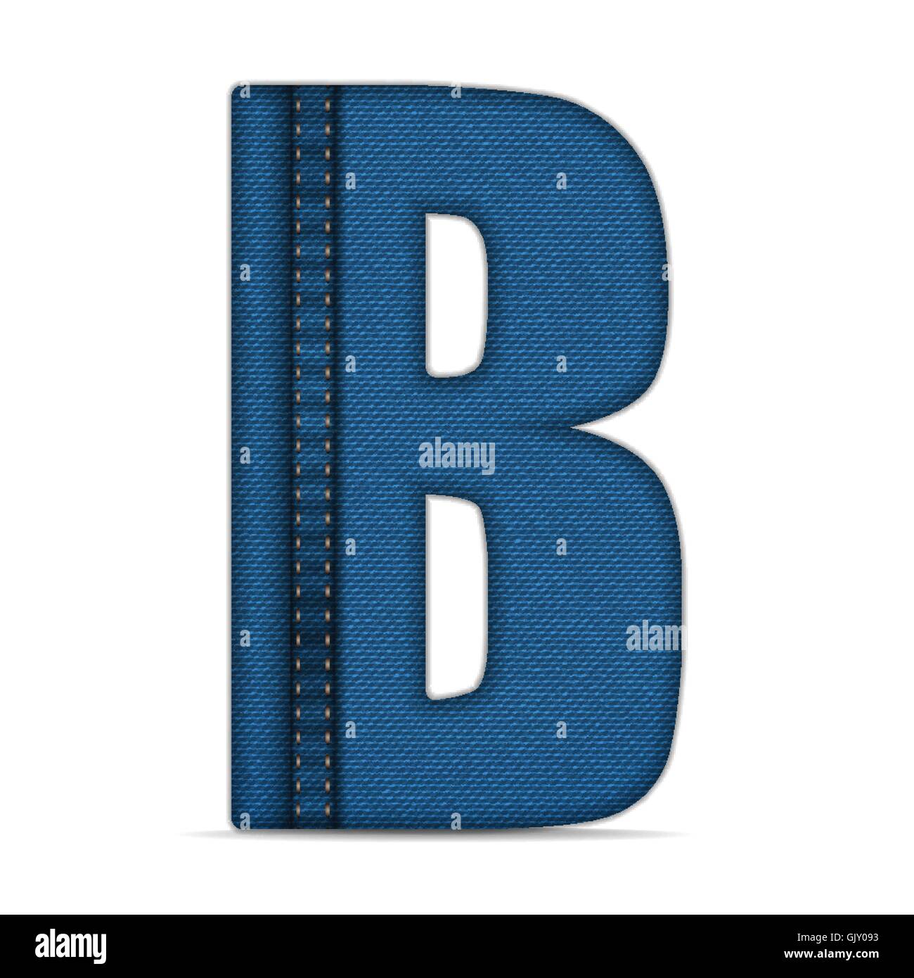 Alphabet Blue Jeans Letter Stock Vector Image & Art - Alamy