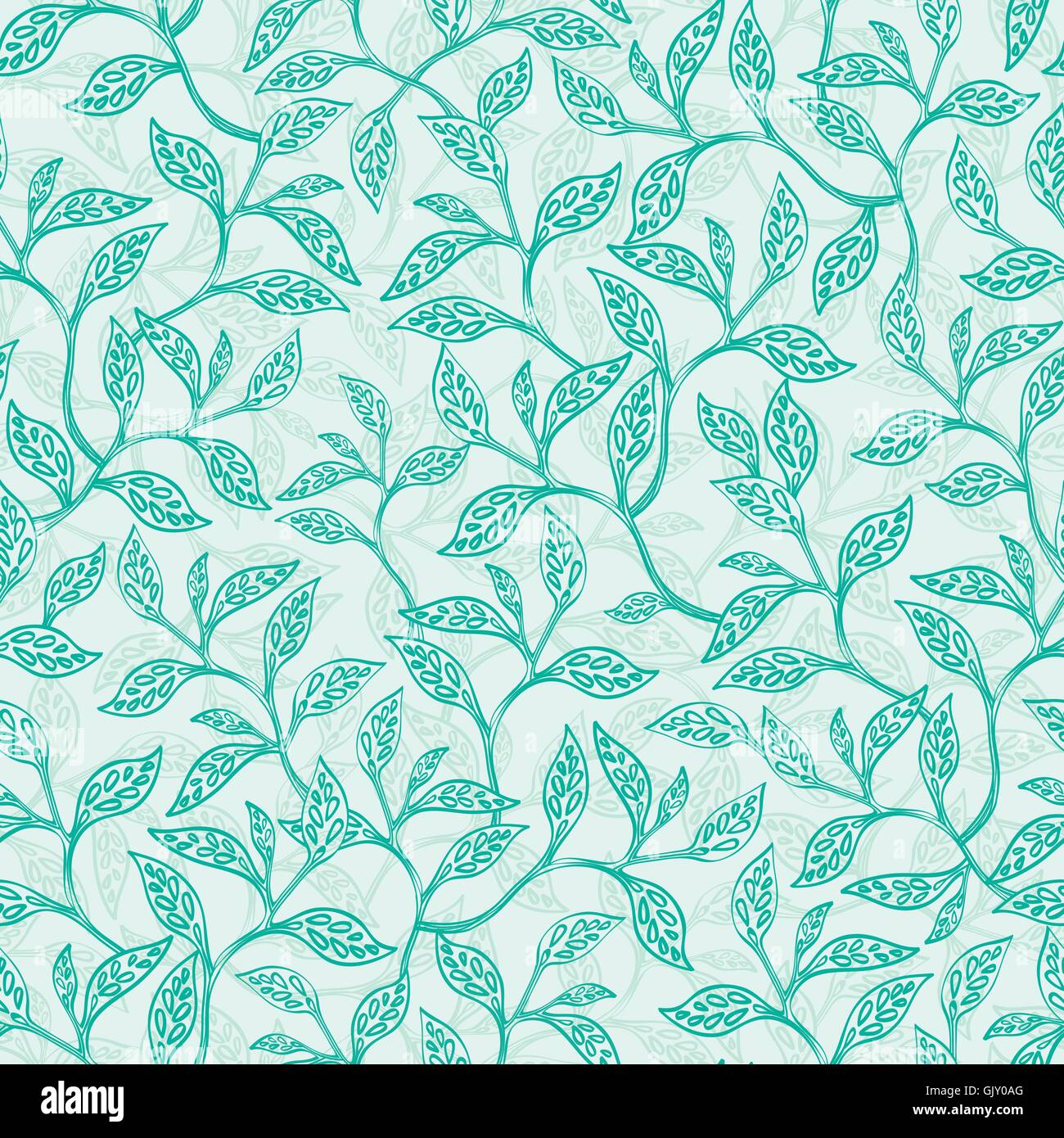 Vector green branches texture seamless pattern background Stock Vector ...