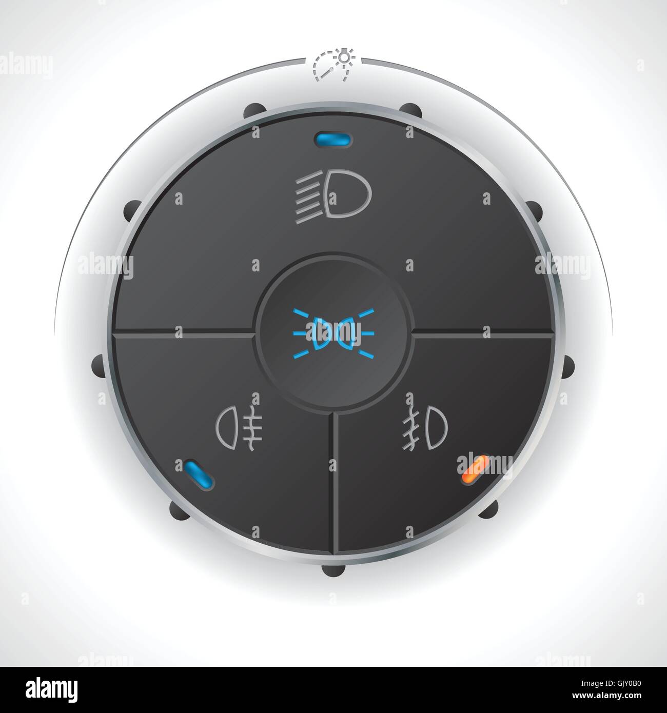 Digital light control gauge design for automobiles Stock Vector Image ...