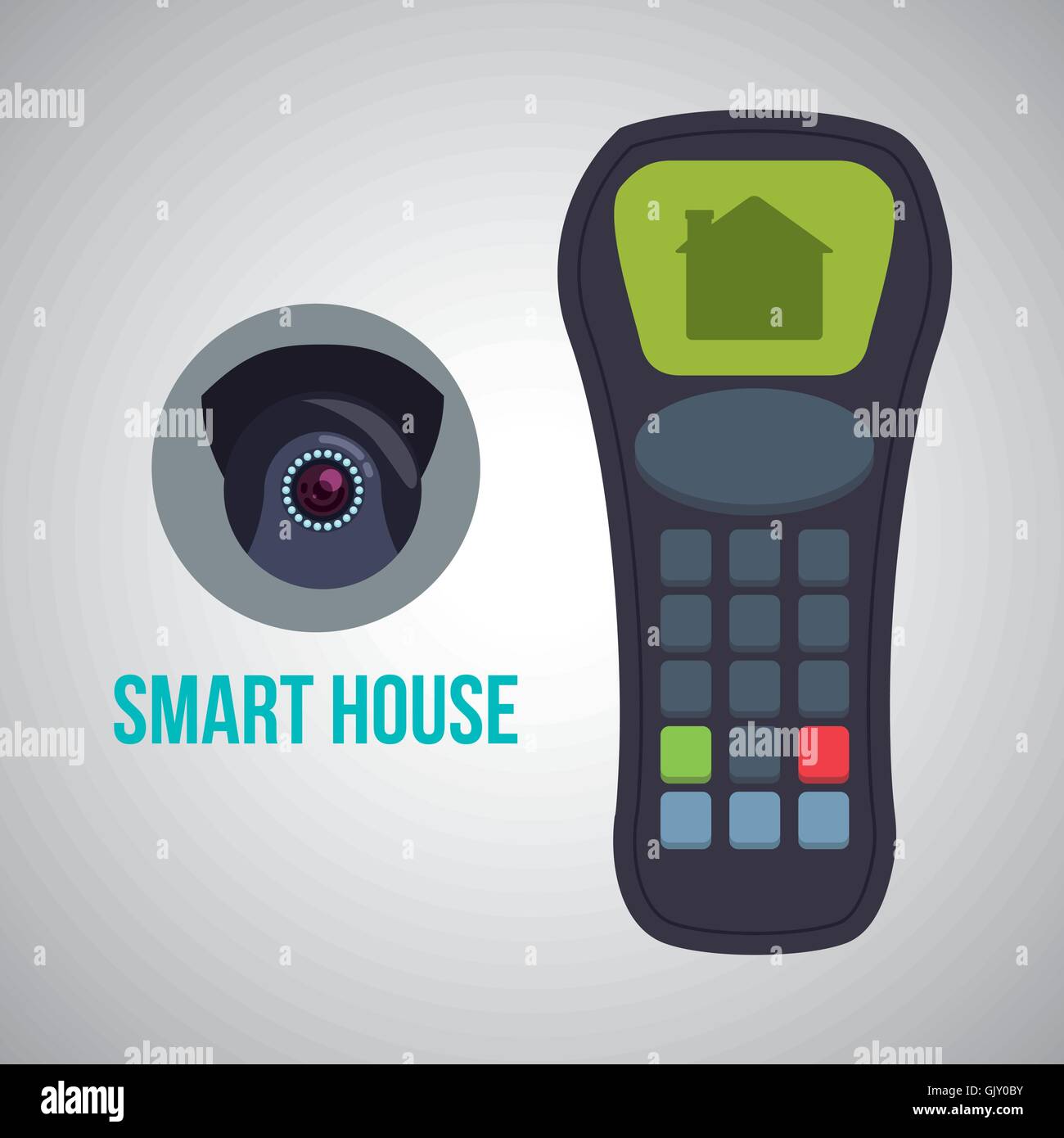 Smart house design. home icon. White background Stock Vector Image ...