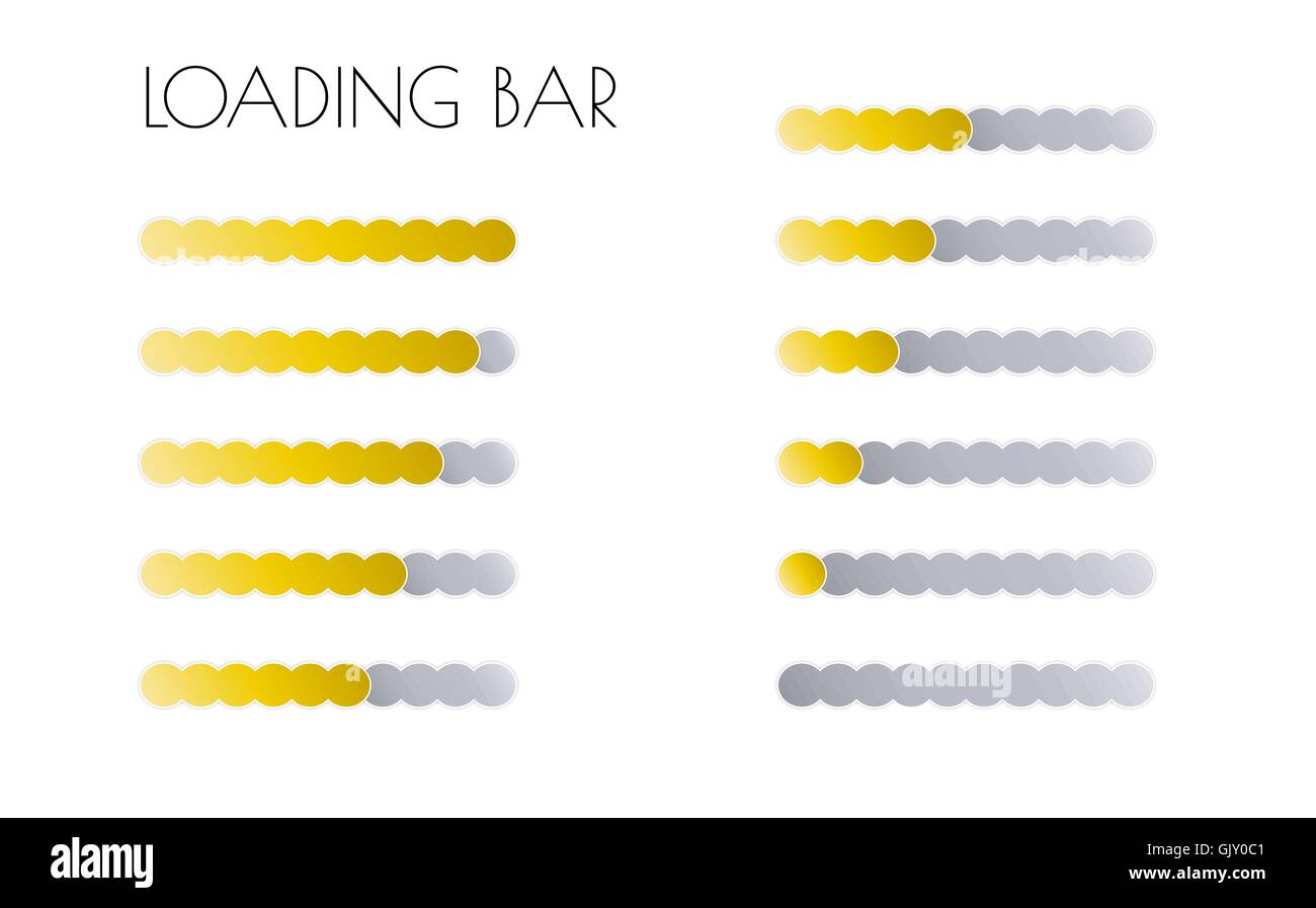 gold loading bars Stock Vector Image & Art - Alamy